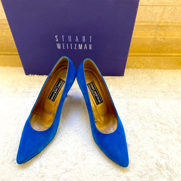 Stuart Weitzman | Shoes | Vintage Stuart Weitzman Blue Suede Pumps ...